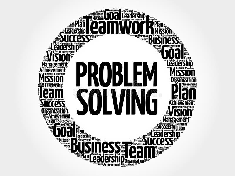 Problem Solve Word Cloud Concept Background Stock Illustrations – 204 ...