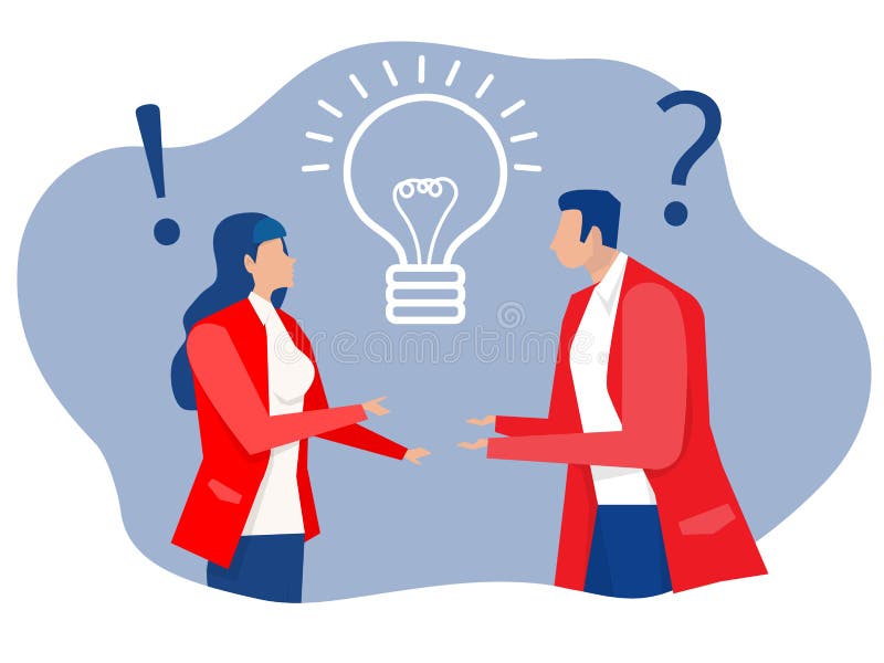 Problem Solving Concept, Business People Standing with Two Business ... Problem Solving Concept, Business People Standing with Two Business ...