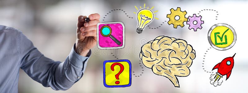 Problem Solving Concept Drawn by a Man Stock Photo - Image of ... Problem Solving Concept Drawn by a Man Stock Photo - Image of ...