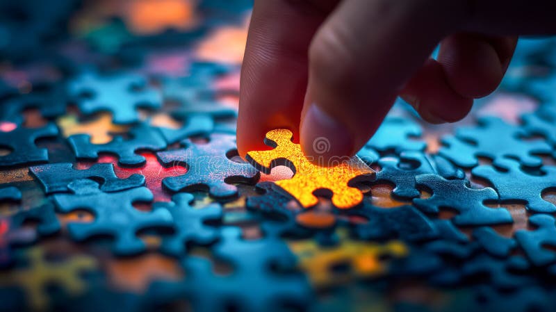 Problem Solving Concept Illustration with Person Placing the Last Brick ...