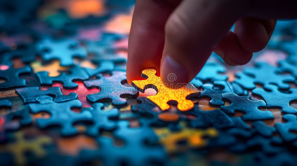 Problem Solving Concept Illustration with Person Placing the Last Brick ...