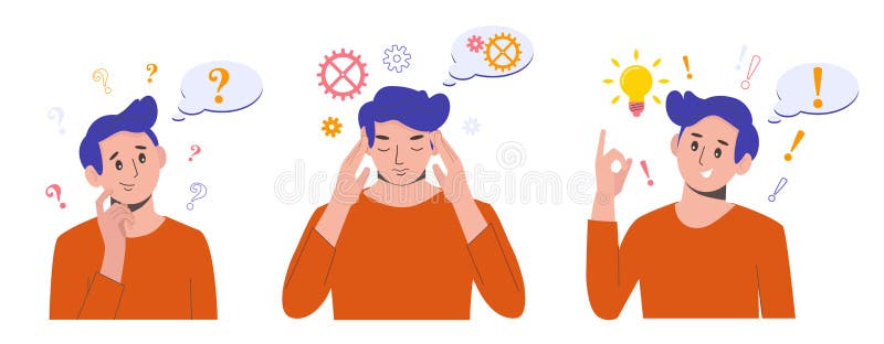 Problem Solving Concept. a Man Thinks and Solves a Problem Stock Vector ... Problem Solving Concept. a Man Thinks and Solves a Problem Stock Vector ...