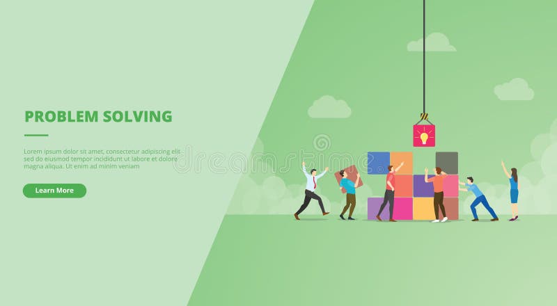 Problem Solving Concept for Website Landing Homepage Template Banner or ...