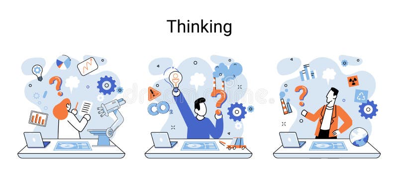 Problem Solving Concept, Woman Wondering or Thinking, Planning or ...