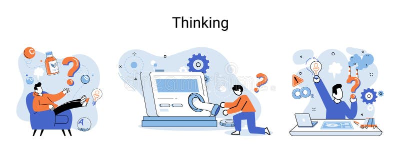 Problem Solving Concept, Woman Wondering or Thinking, Planning or ...