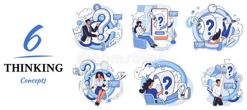 Problem Solving Concept, Woman Wondering or Thinking, Planning or ...