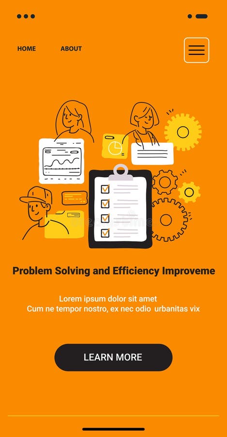 Problem Solving Efficiency Improvement Concept with People Gears ...