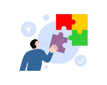 Problem Solving Flat Cartoon Vector Illustration in White Background ...