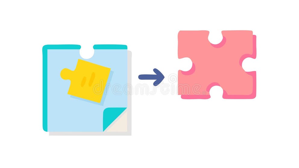Problem-Solving Flow: Puzzle Piece Transformation, Vector Design ...