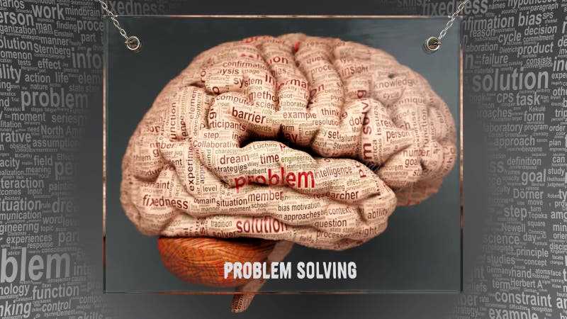Problem Solving in Human Brain Stock Illustration - Illustration of ...