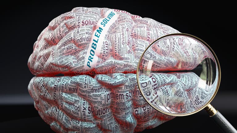 Problem Solving in Human Brain Stock Illustration - Illustration of ...