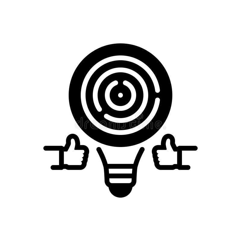 Black Solid Icon for Problem Solving, Problem and Resolve Stock ...