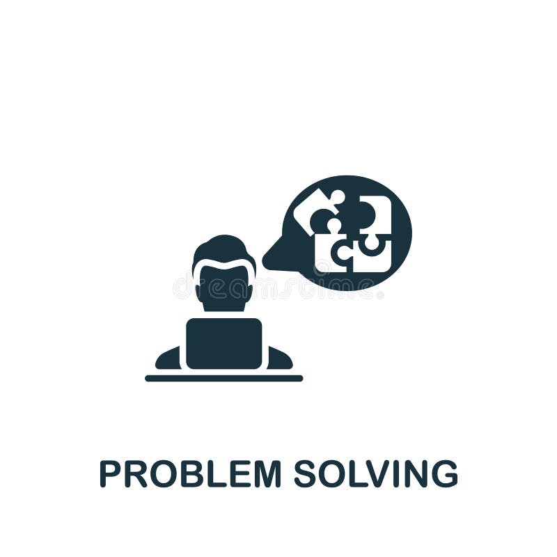 Problem Solving Icon. Monochrome Simple Icon for Templates, Web Design ... Problem Solving Icon. Monochrome Simple Icon for Templates, Web Design ...