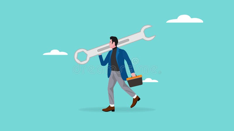 Problem Solving Illustration with the Concept of an Entrepreneur Who ...