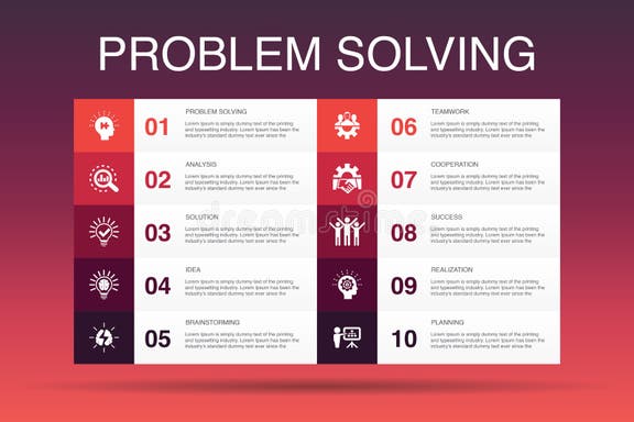 Problem Solving Infographic 10 Option Stock Vector - Illustration of ...