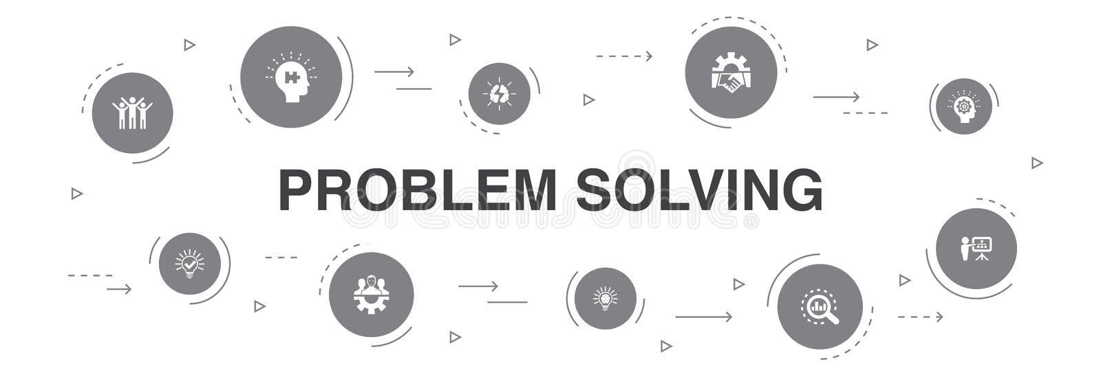 Problem Solving Infographic 10 Option Stock Vector - Illustration of ...