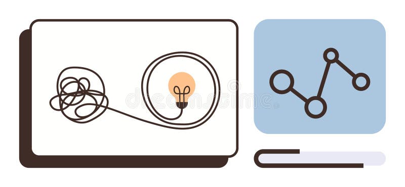 Problem-Solving and Innovation Concept with Lightbulb and Simplified Data Chart Stock Vector ...