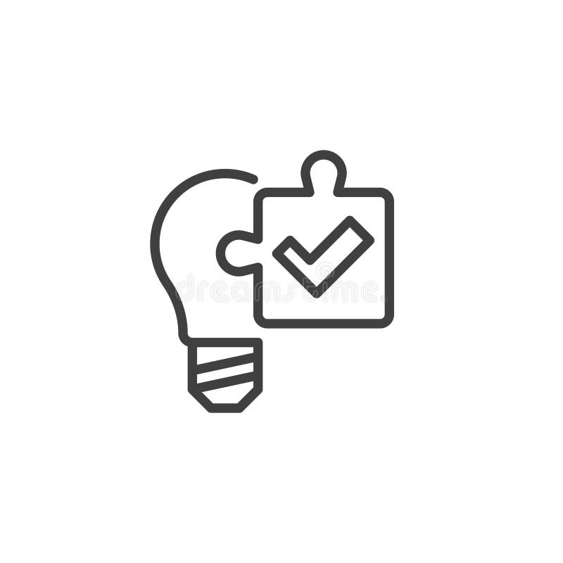 Problem Solving line icon stock vector. Illustration of outline - 302313382