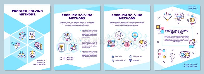 Problem Solving Method Brochure Template Stock Vector - Illustration of ...