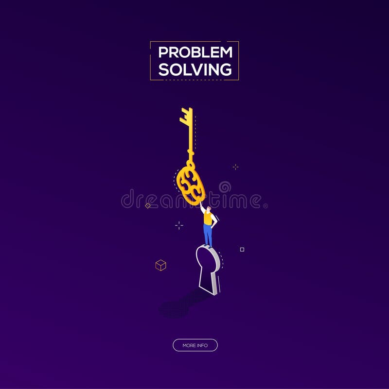 Problem Solving - Modern Isometric Vector Web Banner Stock Vector ...