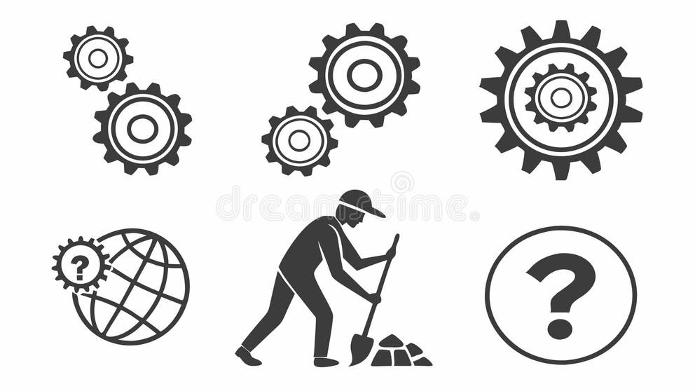 Problem Solving, Process, Question Mark Icons, Vector Design Generative ...