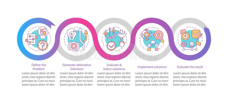 Problem Solving Process Vector Infographic Template Stock Vector ...