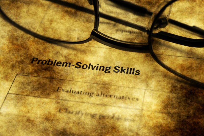 Problem Solving Skills Grunge Concept Stock Photo - Image of fast ...