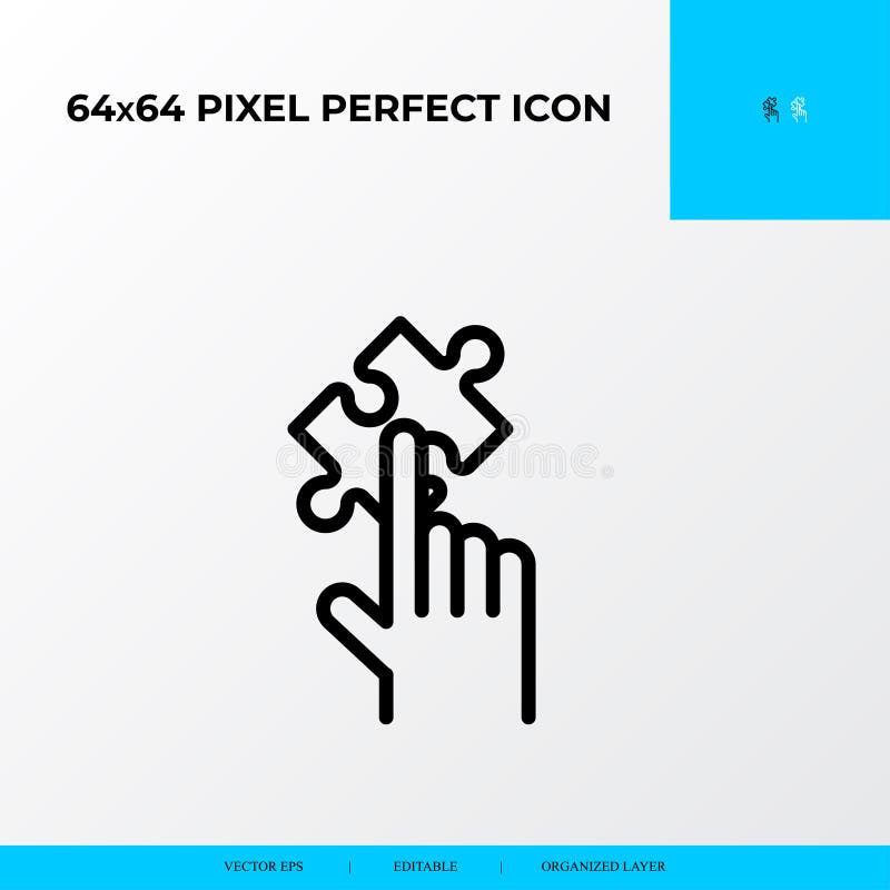 Problem Solving and Solution Icon Concept. Hand and Piece of Puzzle ...