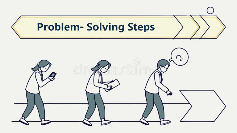 Problem-Solving Steps Solution Finding, Vector Design Generative AI ...