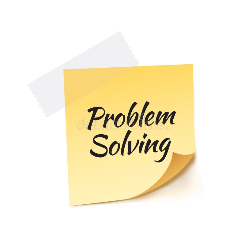 Problem Solving Stick Note Vector Illustration Stock Vector ...