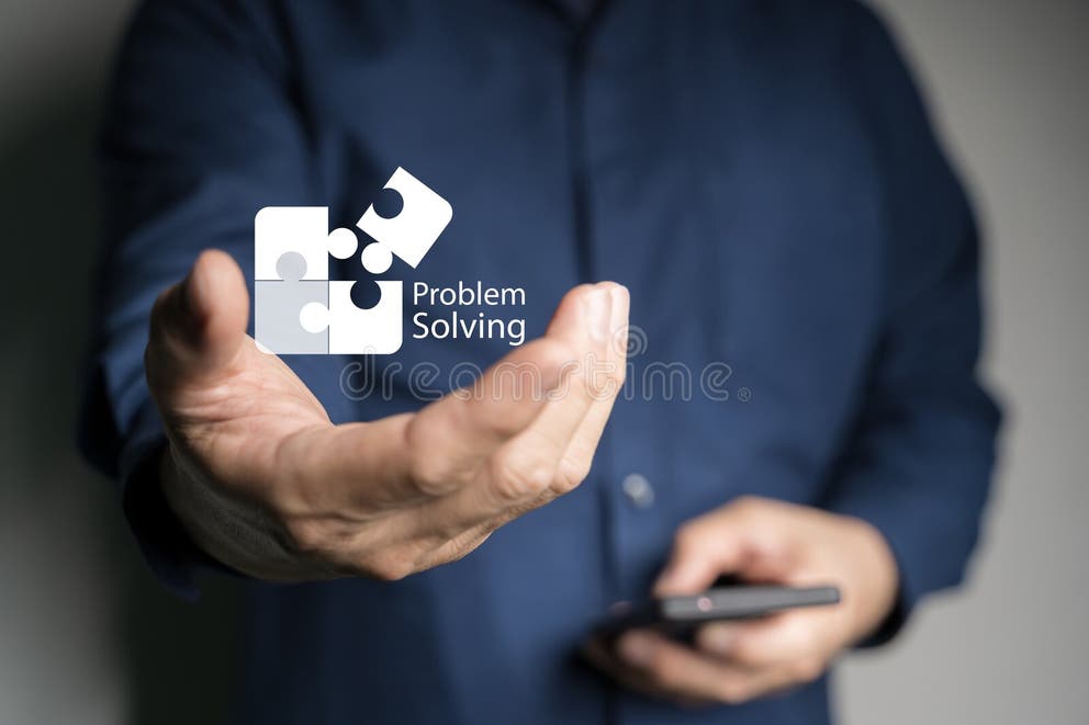 Problem Solving Strategy Technique and Solution Concept, Person Holding ...