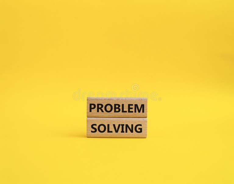 Problem Solving Symbol. Concept Word Problem Solving on Wooden Blocks ...