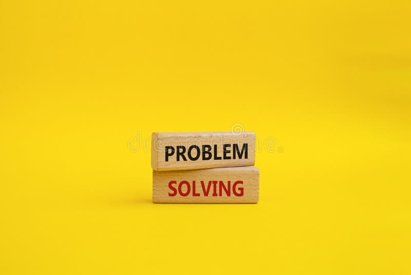Problem Solving Symbol Concept Word Problem Solving On Wooden Blocks