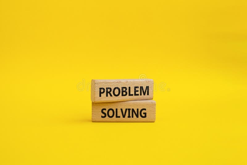 Problem Solving Symbol. Concept Word Problem Solving on Wooden Blocks ...