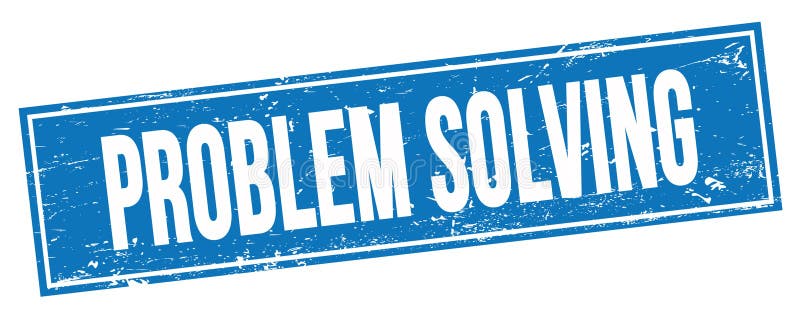 PROBLEM SOLVING Text Written on Blue Vintage Round Stamp Stock ... PROBLEM SOLVING Text Written on Blue Vintage Round Stamp Stock ...
