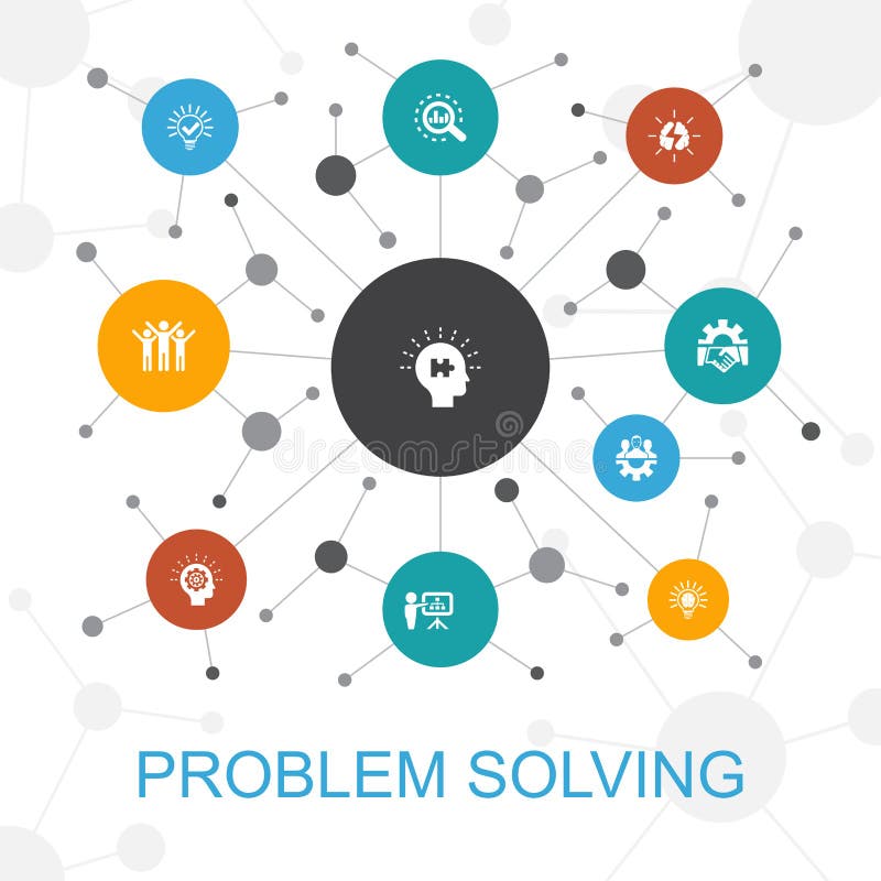 Problem Solving Trendy Web Concept with Stock Vector - Illustration of ...