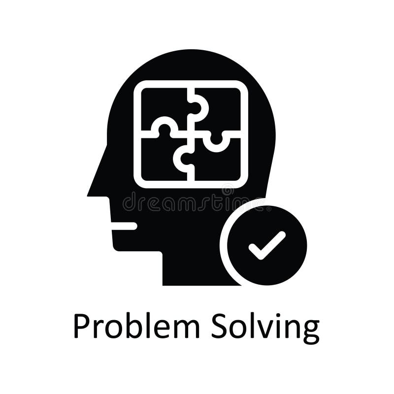 Problem Solving Vector Solid Icon Design Illustration. Human Mentality ...