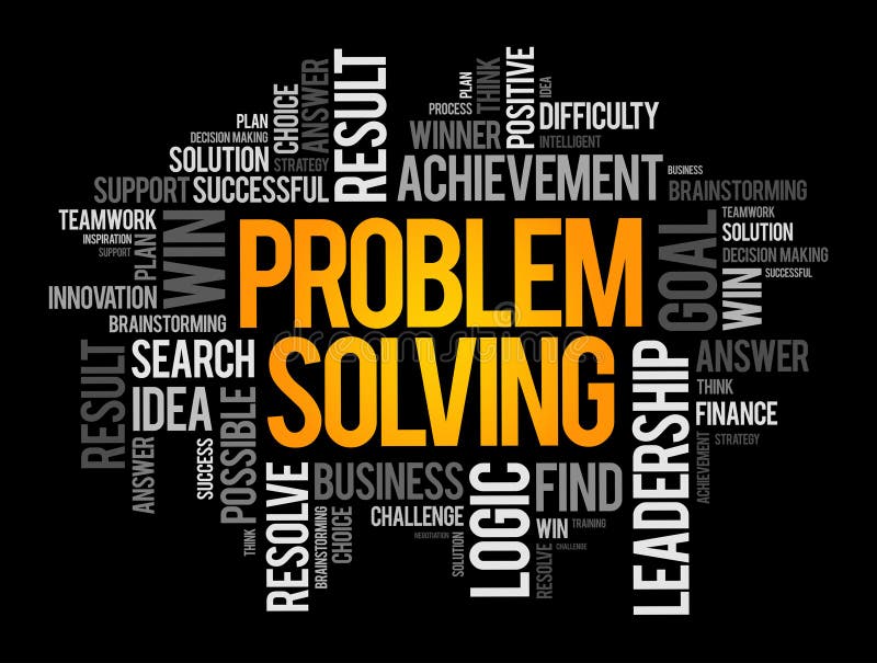 Problem Solving Word Cloud Collage, Business Concept Background Stock ...