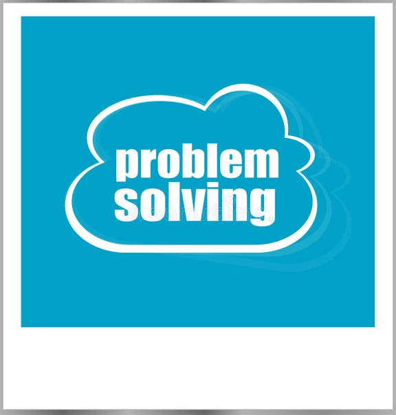 Problem Solving Words Business Concept, Photo Frame Isolated on White ...
