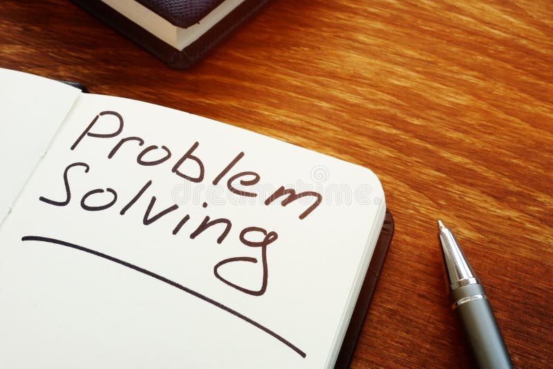 Problem Solving Written Inscription on the Sheet Stock Photo - Image of ...