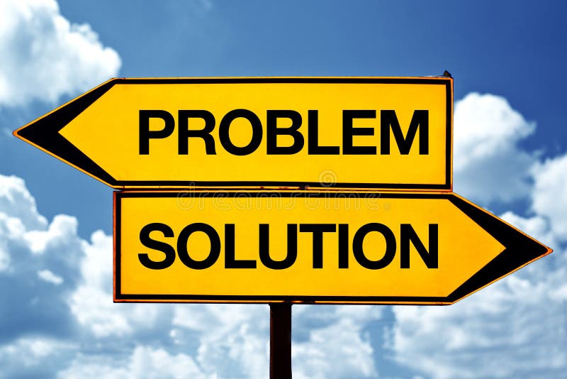 Problem or Soultion, Opposite Signs Stock Image - Image of object ... Problem or Soultion, Opposite Signs Stock Image - Image of object ...
