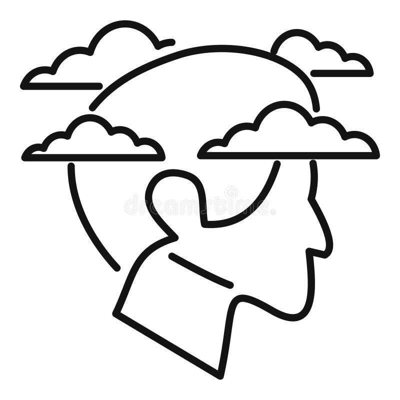 Problem Spiral Dizziness Icon Outline Vector. Ill Patient Stock ...