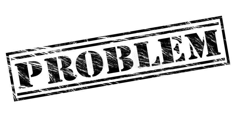 Problem red stamp stock illustration. Illustration of label - 98302794