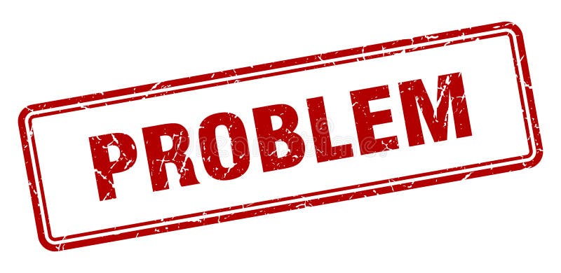 Problem red stamp stock illustration. Illustration of label - 98302794