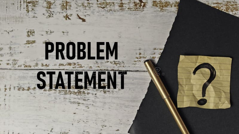 Problem Statement Concept with Question Mark Icon, Pen, and Paper on Rustic Wooden Desk ...