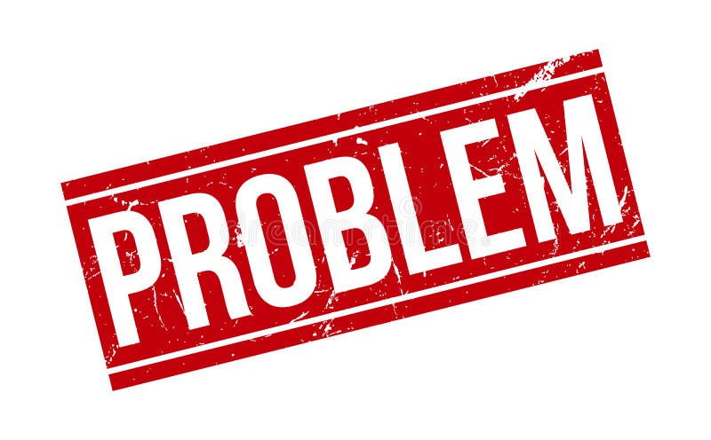 Problem-Stempel Rot Problem-Gummischmutz-Stempelsiegel-Vektor ...