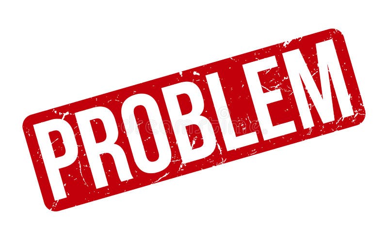 Problem-Stempel Rot Problem-Gummischmutz-Stempelsiegel-Vektor ...