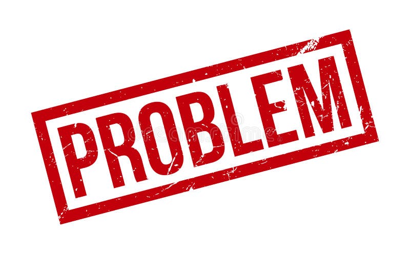 Problem-Stempel Rot Problem-Gummischmutz-Stempelsiegel-Vektor ...