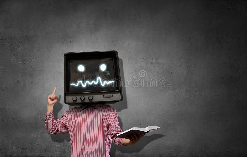 Problem of Television Addiction . Mixed Media Stock Photo - Image of ...