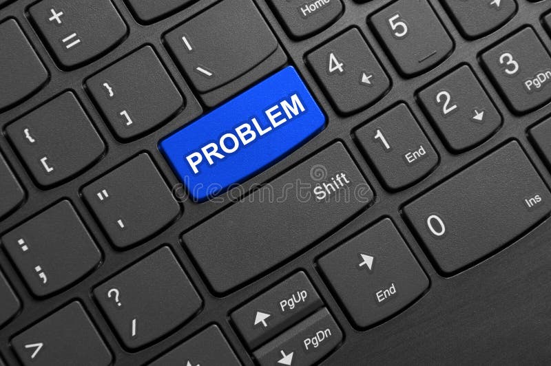 Problem button key stock image. Image of design, computer - 165121155